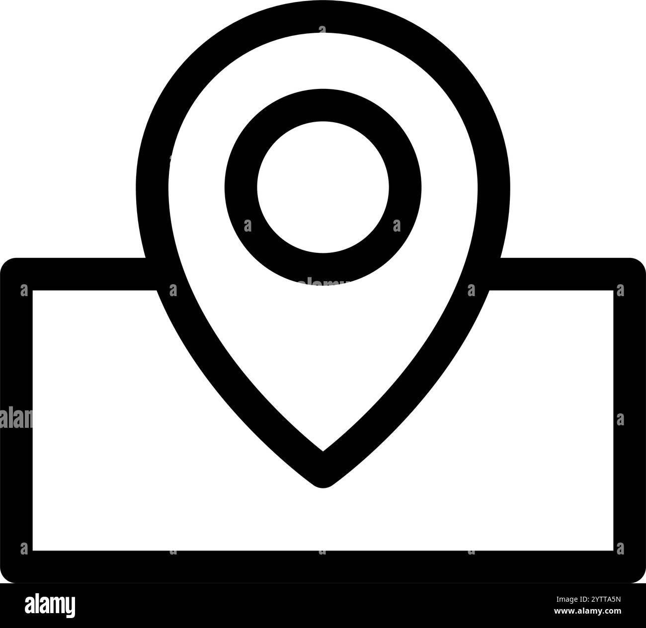 GPS location - modern GPS location or navigation icon symbol Stock ...