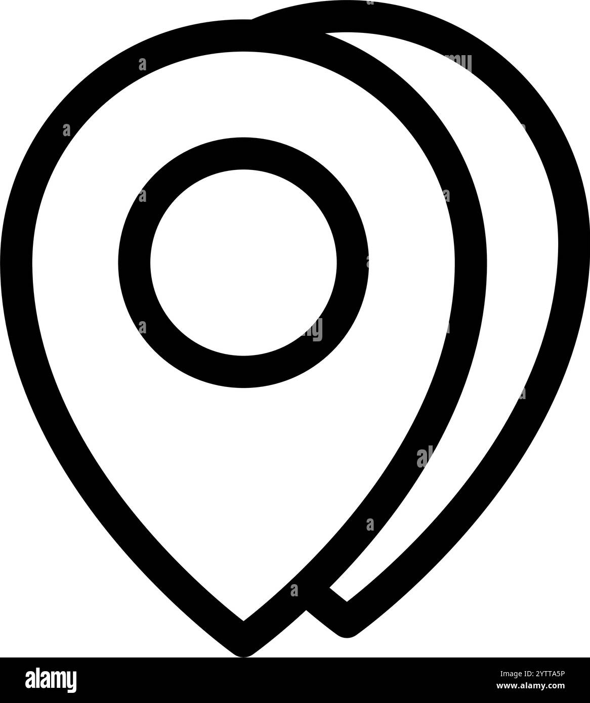 GPS location - modern GPS location or navigation icon symbol Stock ...