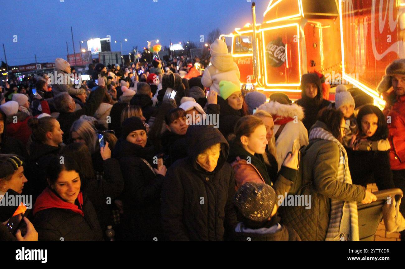 Coca Cola magical Christmas Truck and Santa Claus in PVA EXPO Prague ...