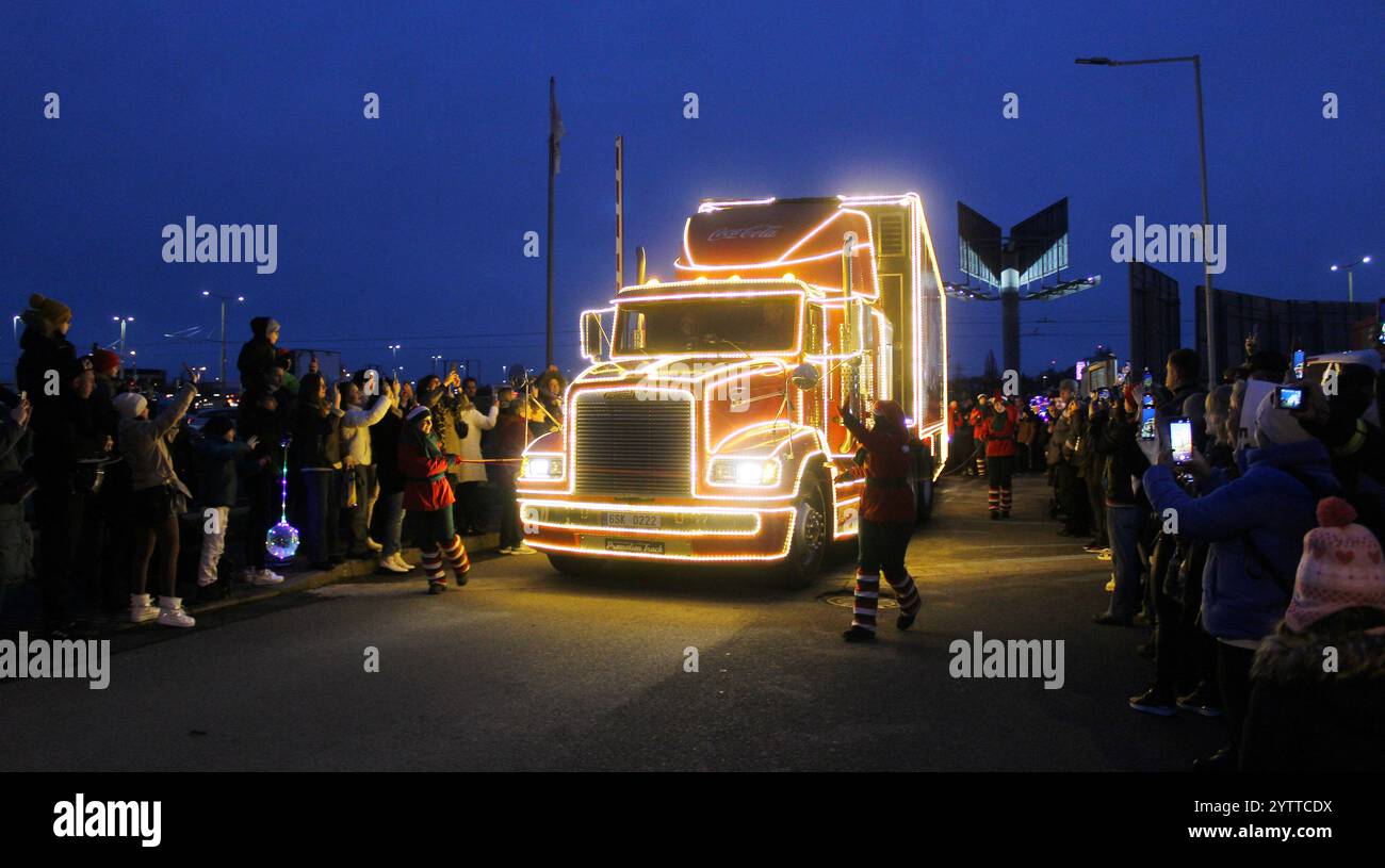 Coca Cola magical Christmas Truck and Santa Claus in PVA EXPO Prague ...