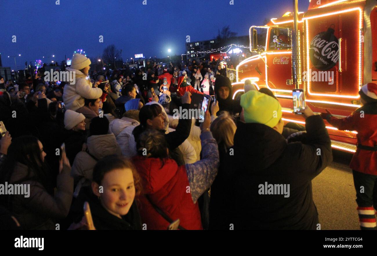 Coca Cola magical Christmas Truck and Santa Claus in PVA EXPO Prague ...