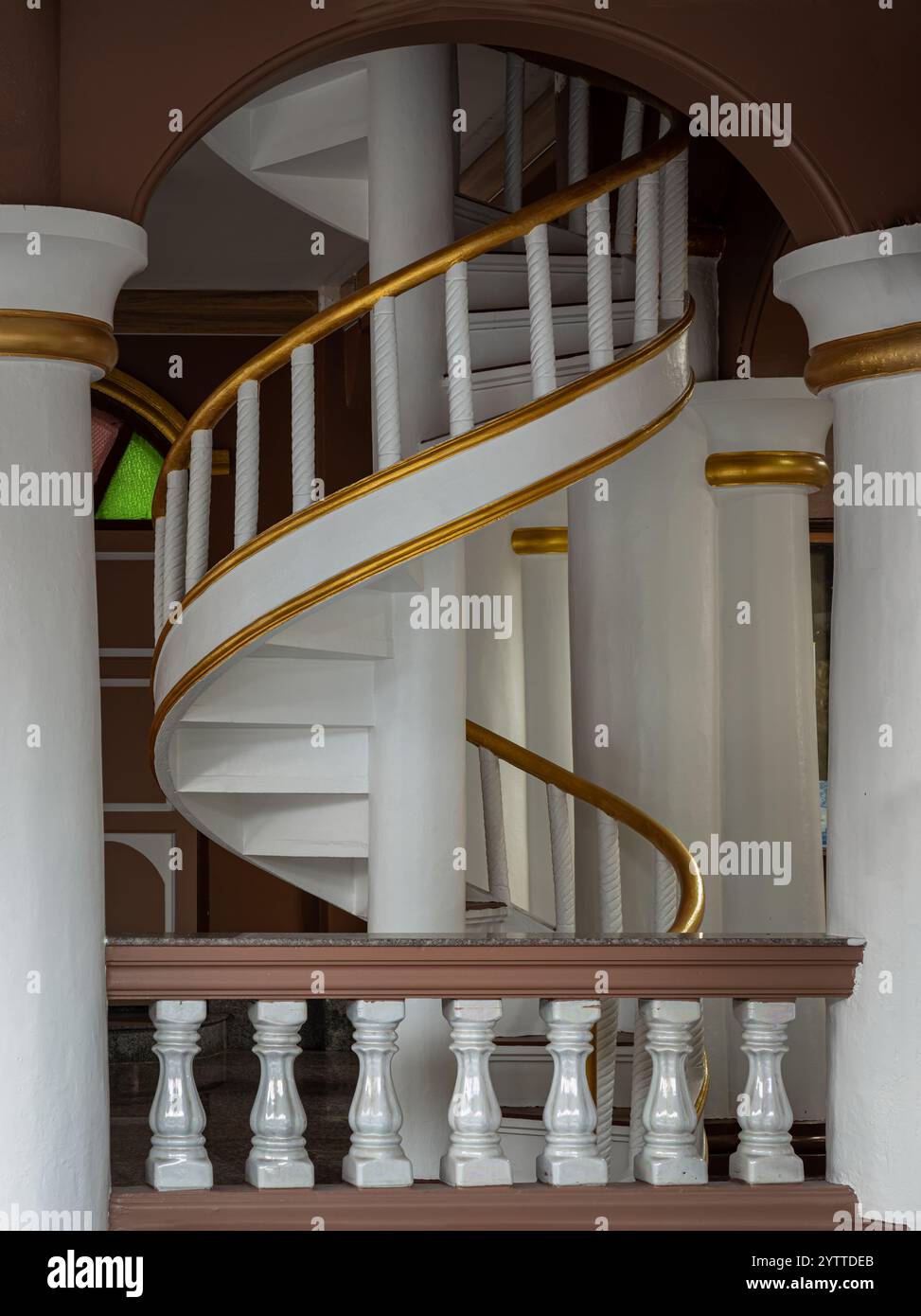 Bangkok, Thailand - Dec 07, 2024 - Decoration art of Spiral staircase ...