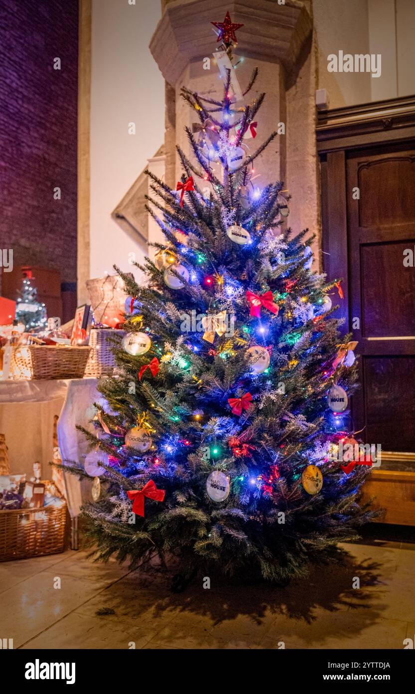 St Edburg's Church Christmas tree festival Stock Photo - Alamy