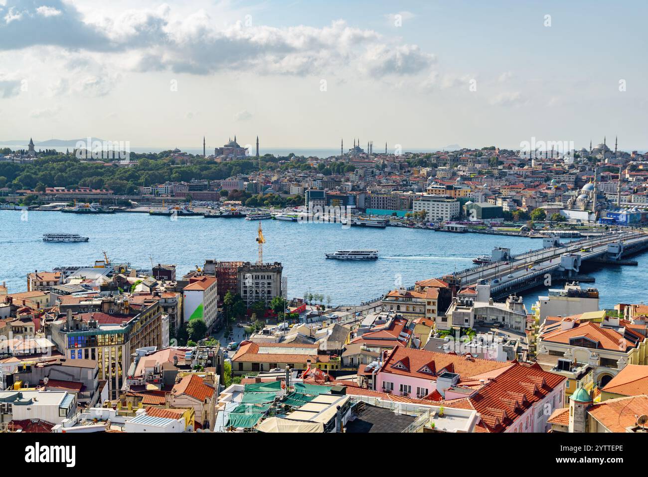 Aerial view of the Golden Horn, Istanbul, Turkey Stock Photo - Alamy