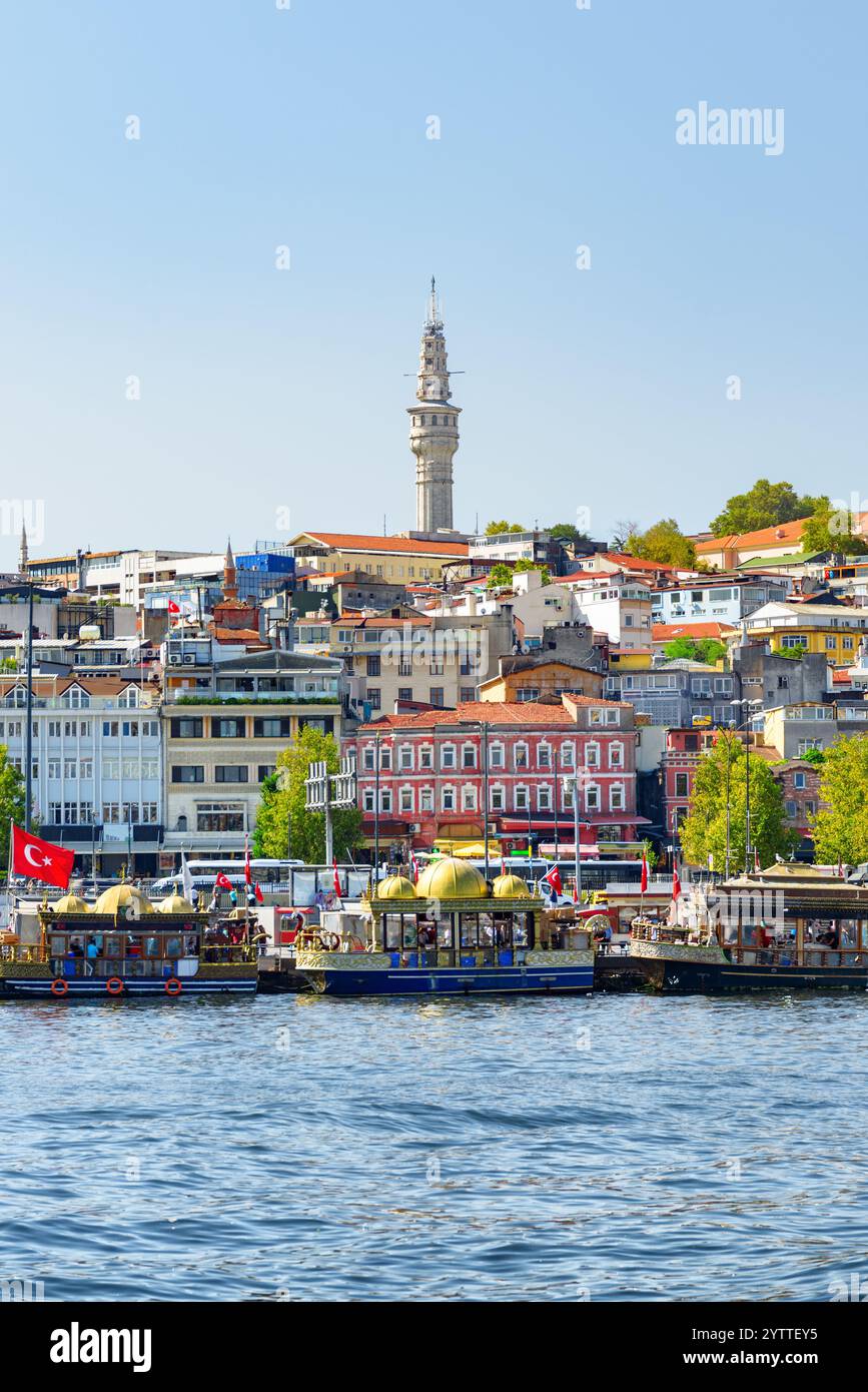 Istanbul skyline, Turkey. City view across the Golden Horn Stock Photo ...