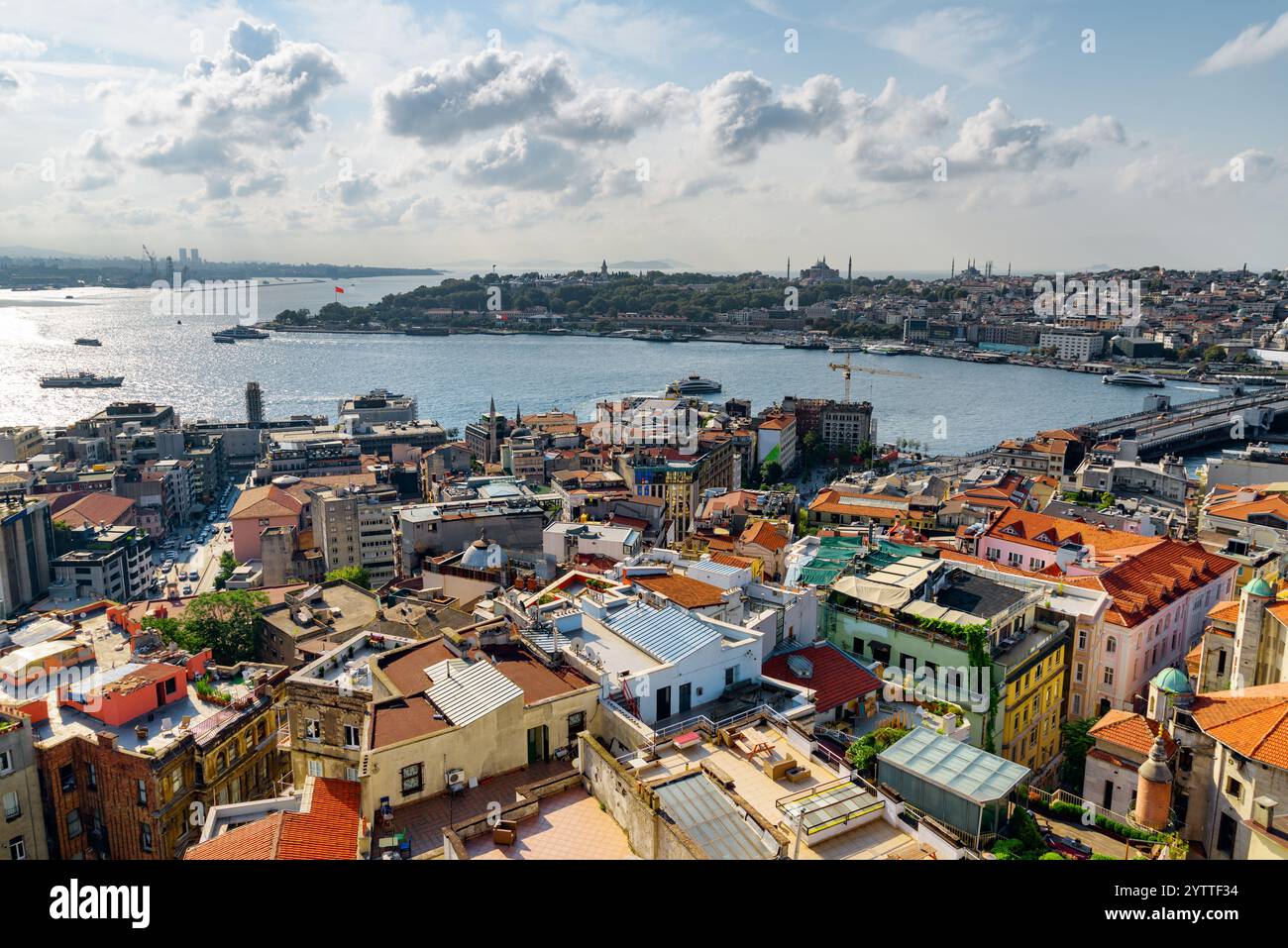Aerial view of the Golden Horn, Istanbul, Turkey Stock Photo - Alamy
