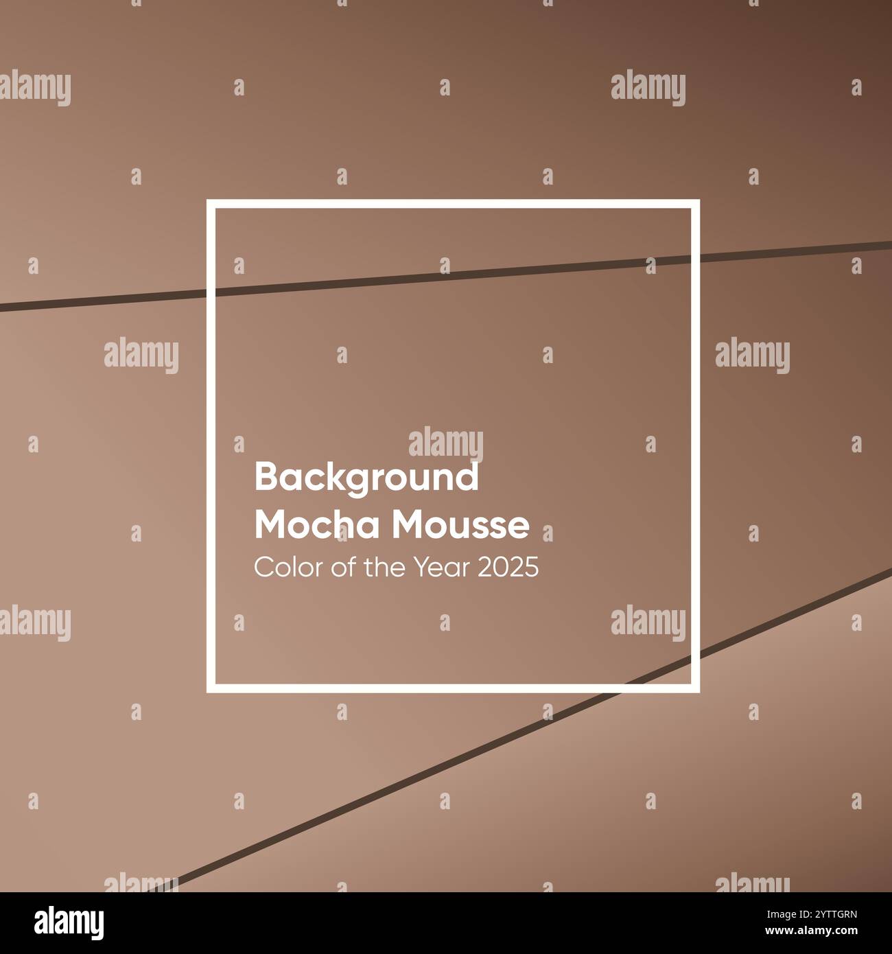 Mocha Mousse color 2025. Geometric gradient brown background square ...