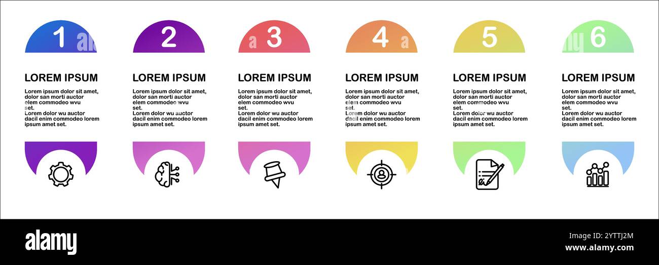 Business Values and Targets Infographic Design Template with Icons and ...