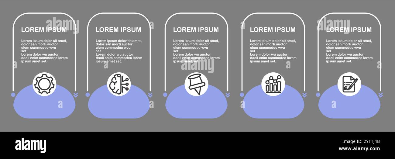 Business Values and Targets Infographic Design Template with Icons and ...