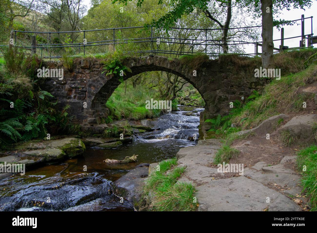 Lumb Falls Bridge Stock Photo - Alamy