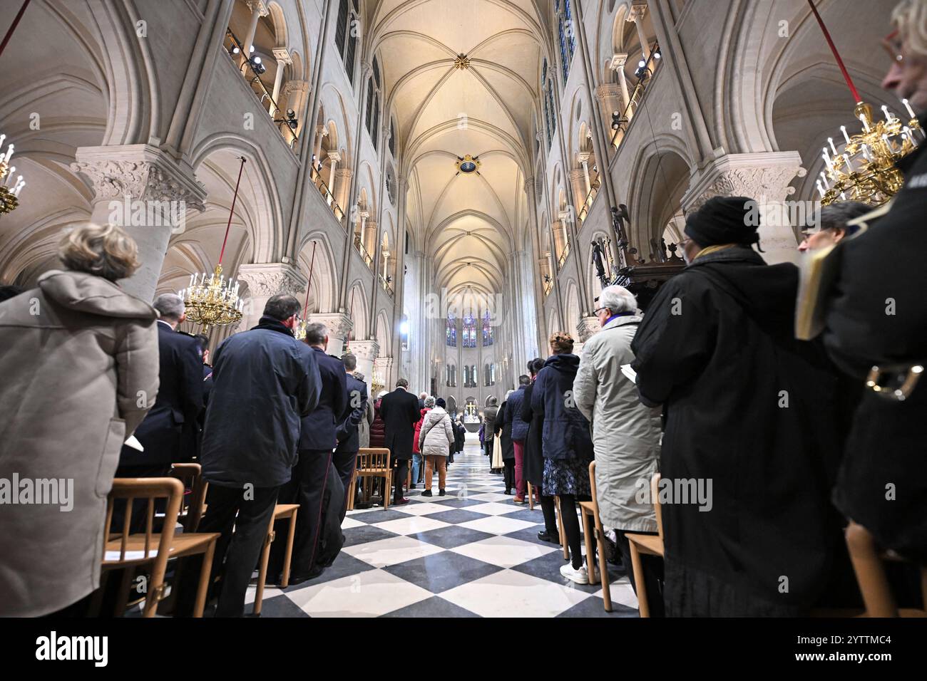 The Archbishop of Paris Laurent Ulrich during the first mass for the ...