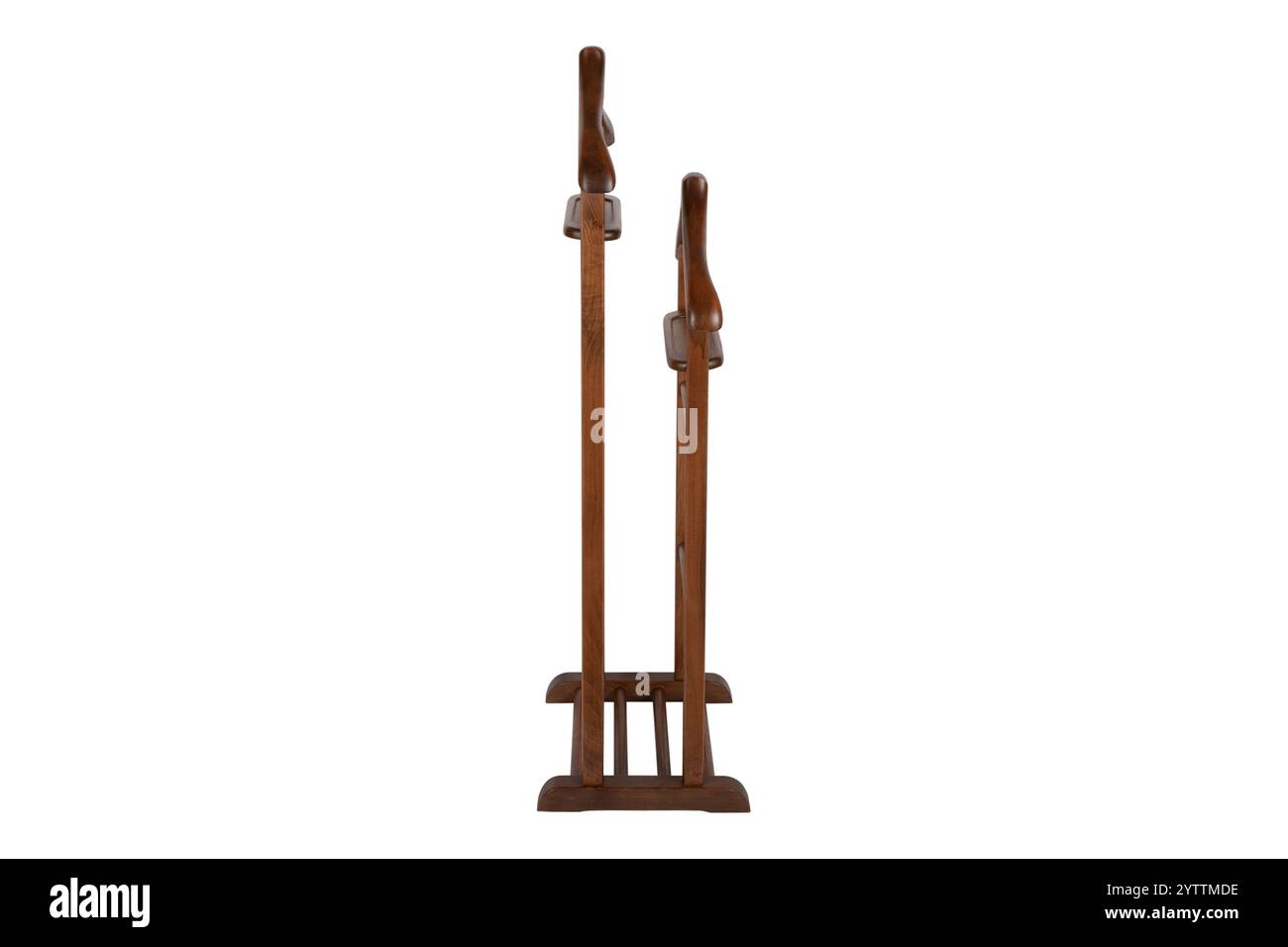 Elegant Wooden Valet Stand with Hanger and Storage Racks for Clothes ...