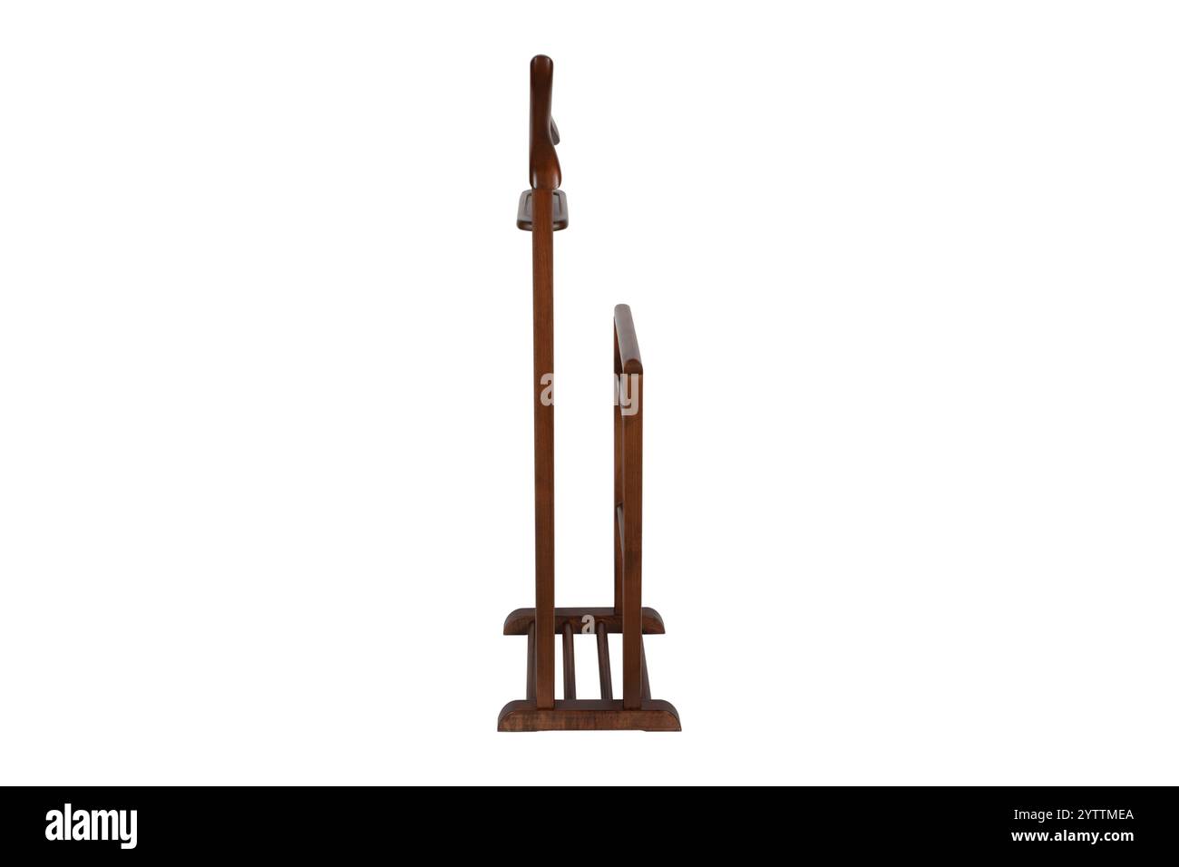 Elegant Wooden Valet Stand with Hanger and Storage Racks for Clothes ...