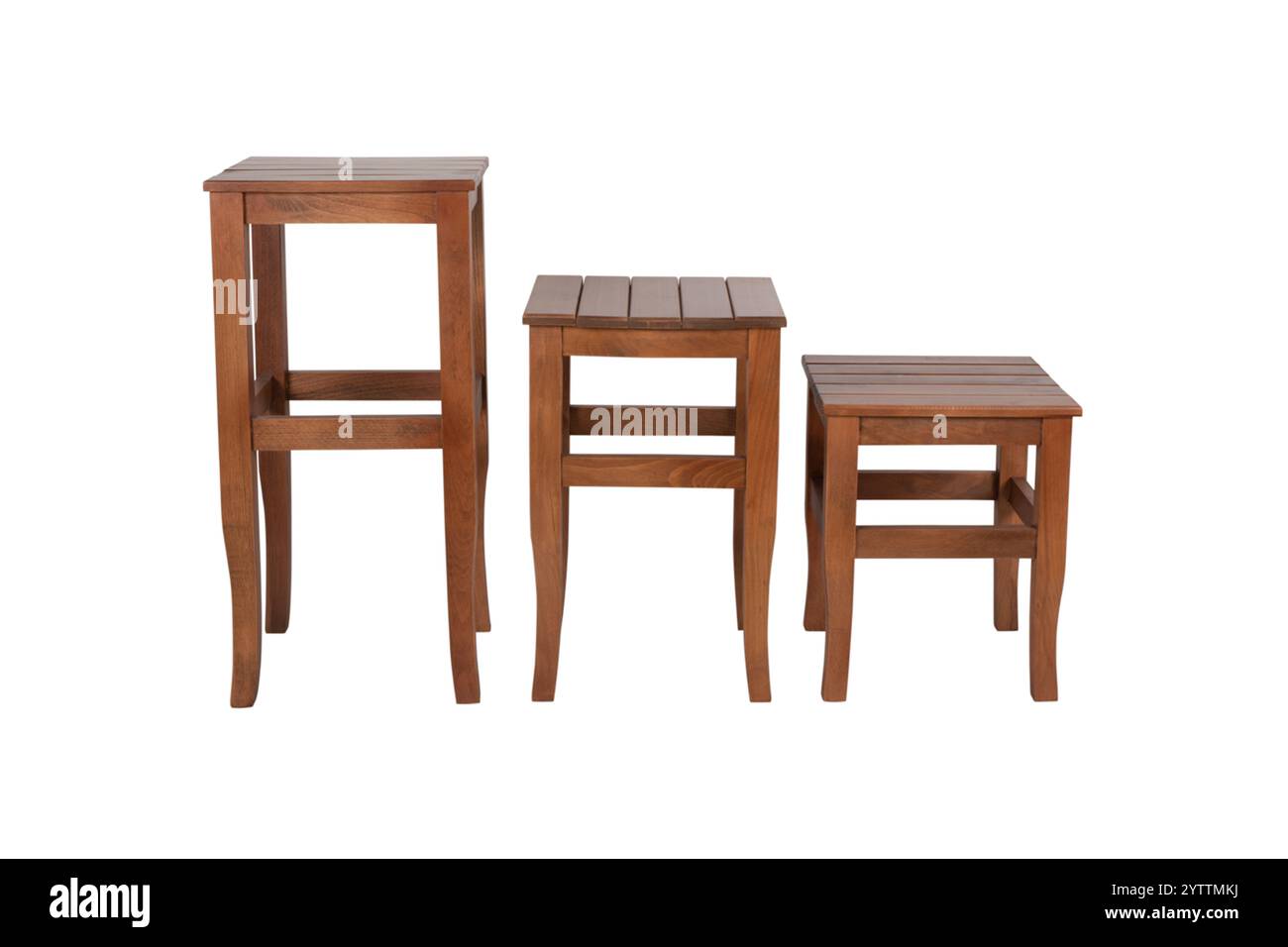 Set of 3 Wooden Nesting Tables with Natural Light Oak Finish ...