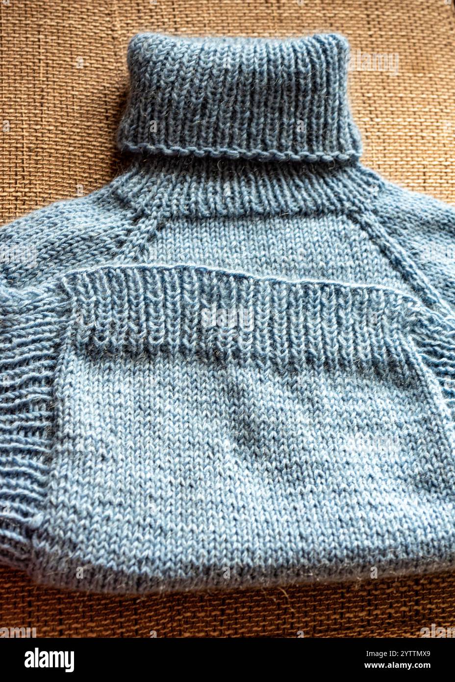 knitted handicraft, beautiful knitting pattern, handicraft concept ...
