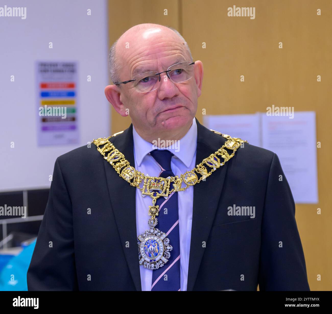 Lord Provost of Edinburgh Councillor, Robert Aldridge with the diamond ...