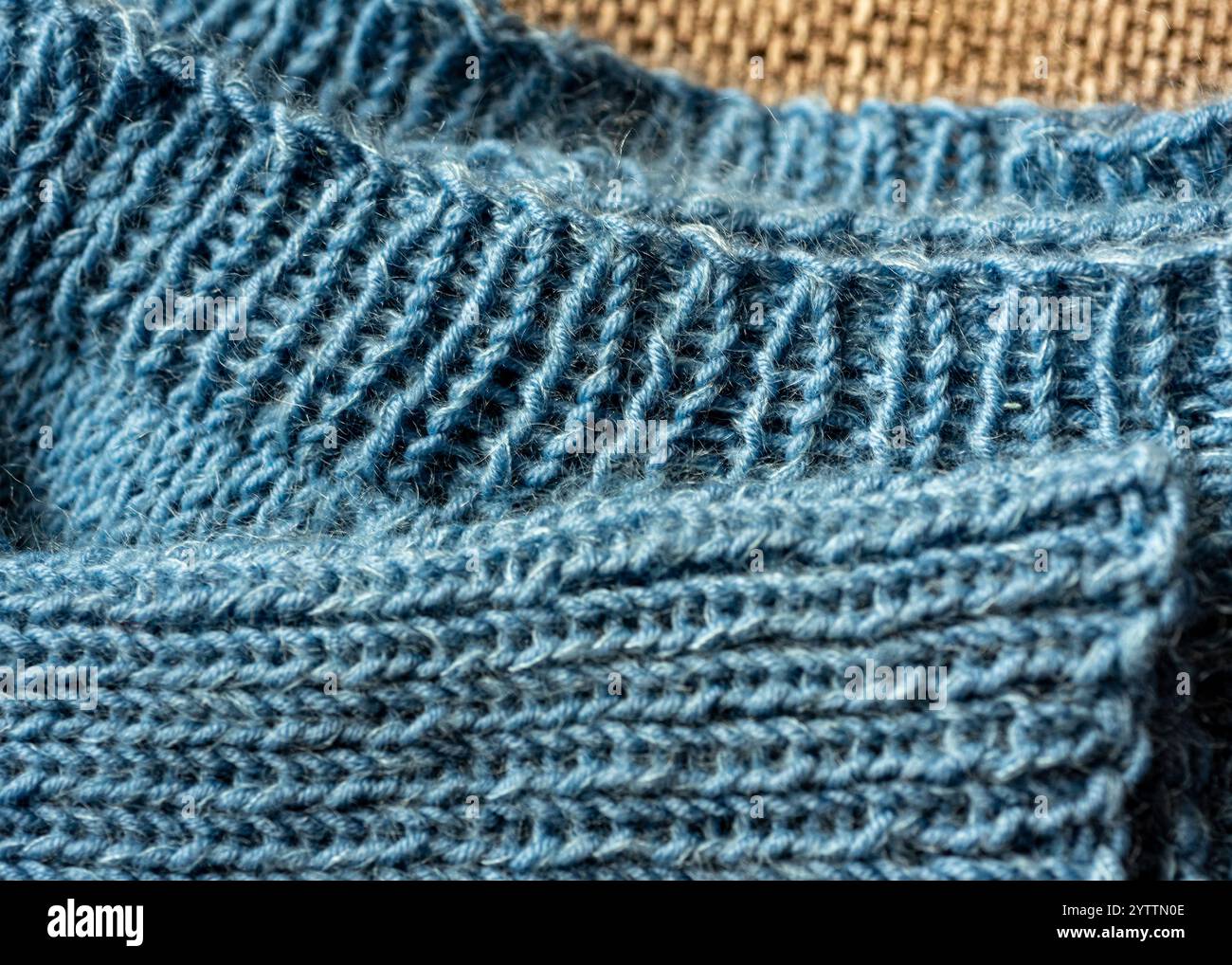 knitted handicraft, beautiful knitting pattern, handicraft concept ...