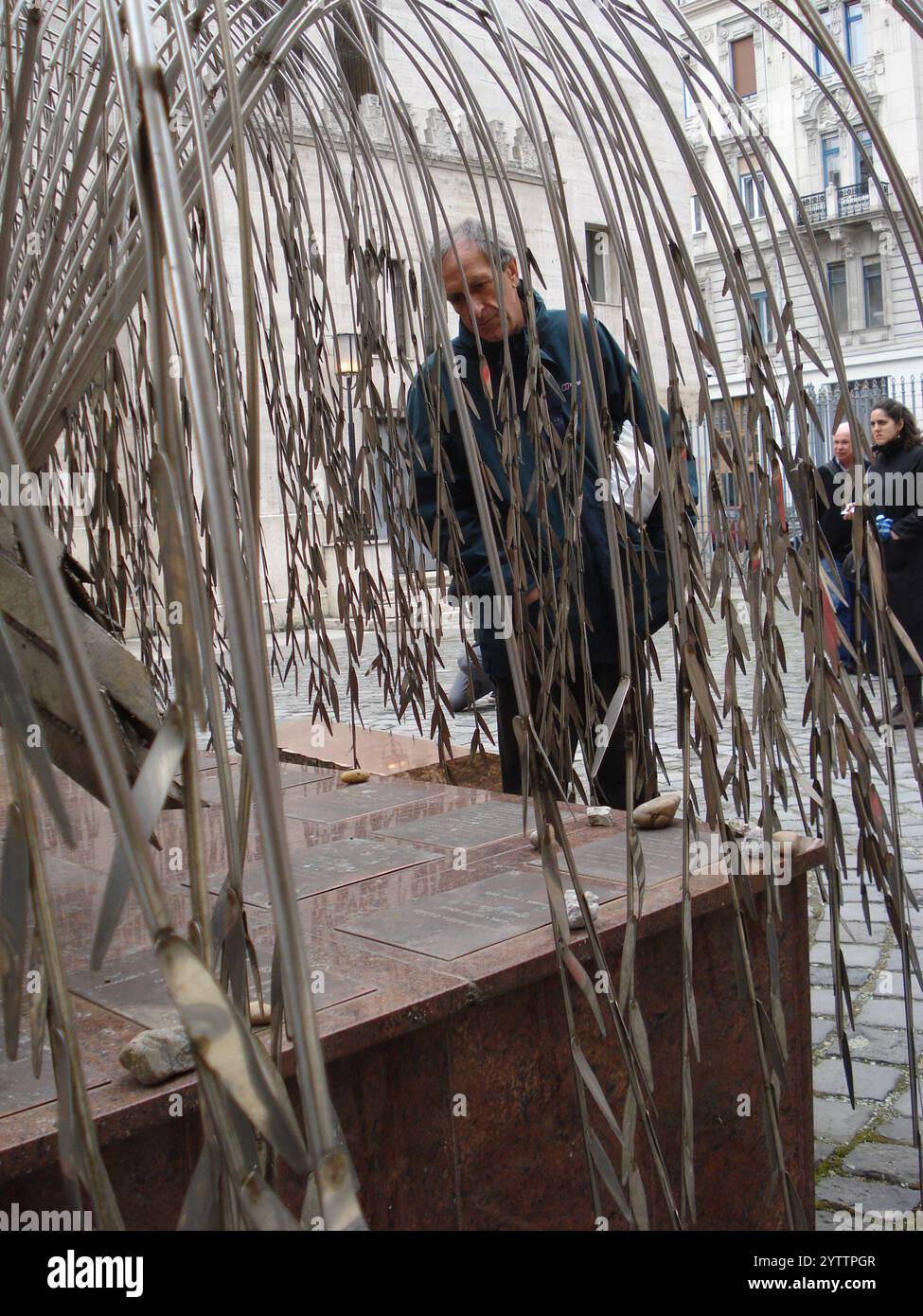 In Budapest, the monument to the victims of the genocide of the Jews ...