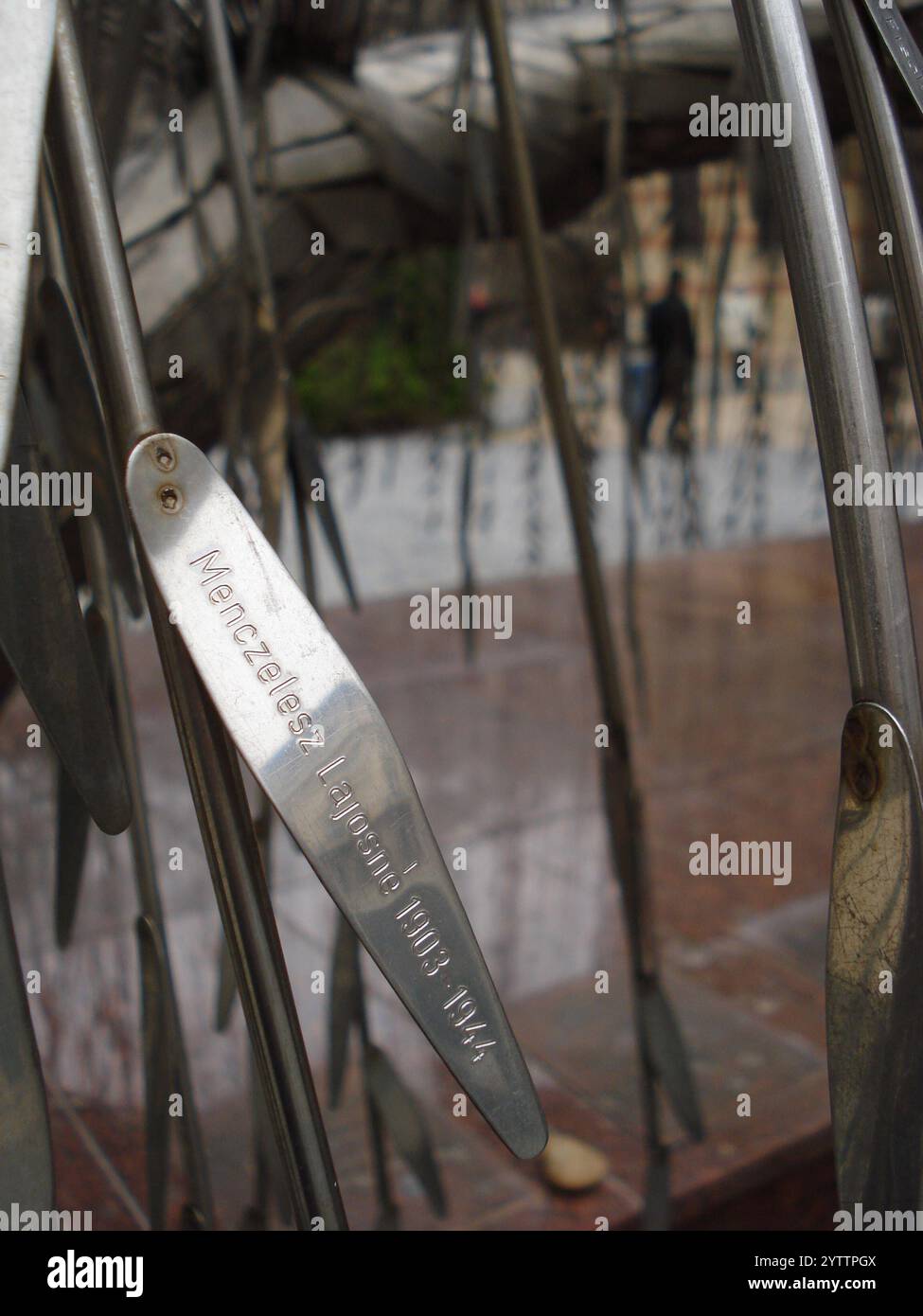 In Budapest, the monument to the victims of the genocide of the Jews ...