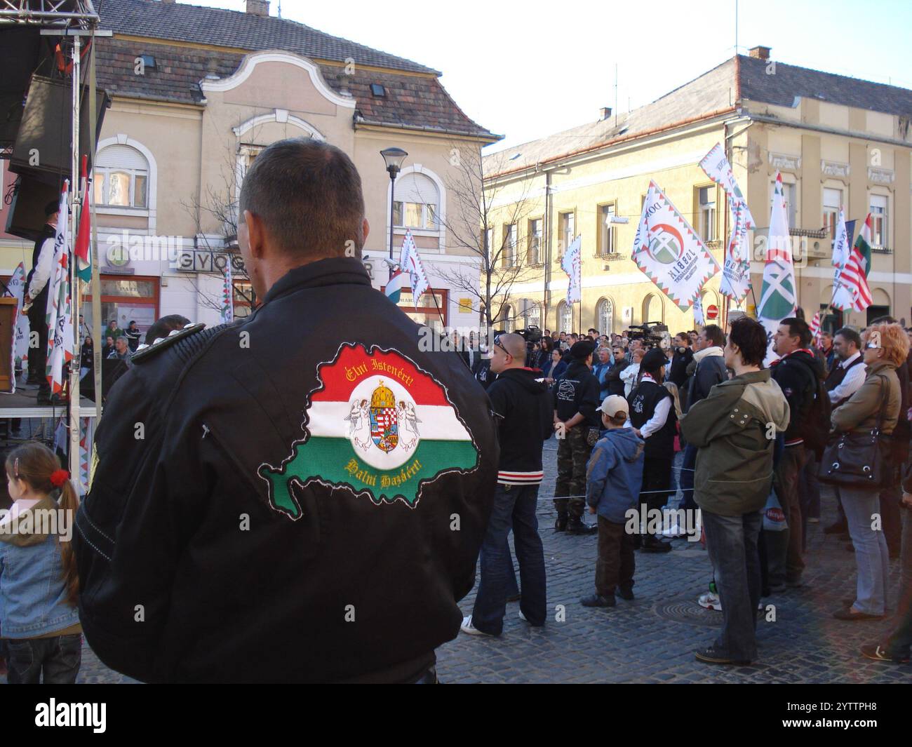 A Jobbik meeting in Hungary in 2010, when the party was positioning ...