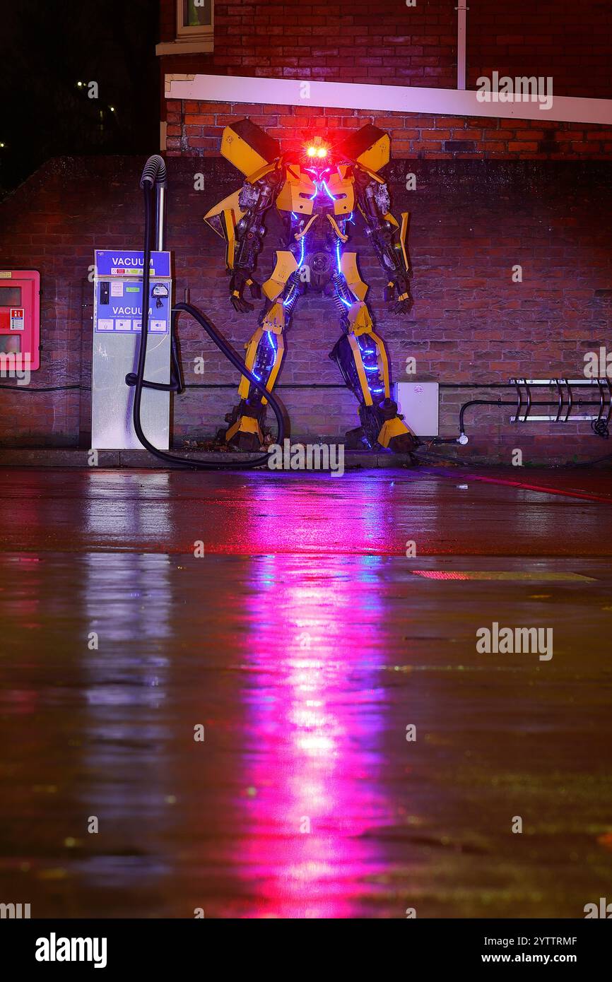 Replica Bumblebee Transformers exhibit at Inner Space Stations Service ...