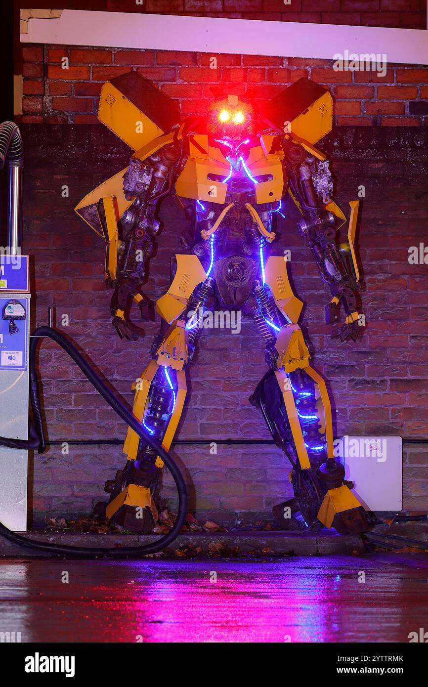 Replica Bumblebee Transformers exhibit at Inner Space Stations Service ...