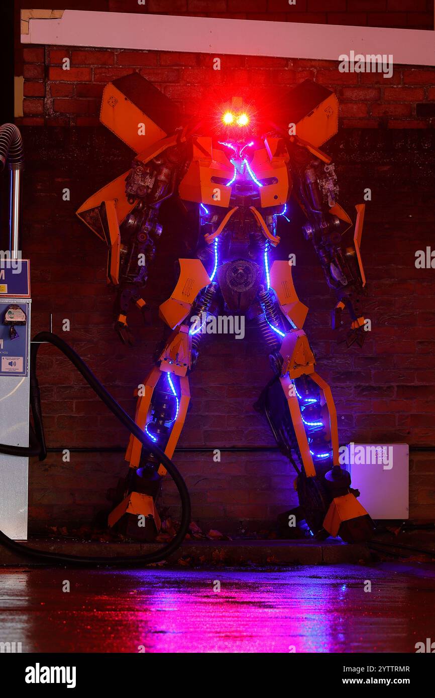 Replica Bumblebee Transformers exhibit at Inner Space Stations Service ...