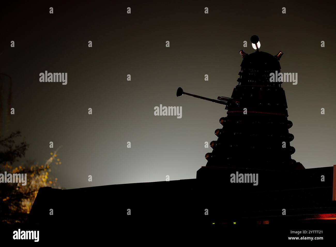 Dalek film prop replicas From the TV series Doctor Who on display at ...