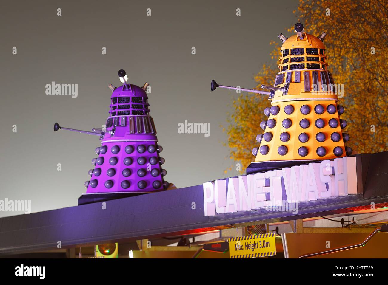 Dalek film prop replicas From the TV series Doctor Who on display at ...