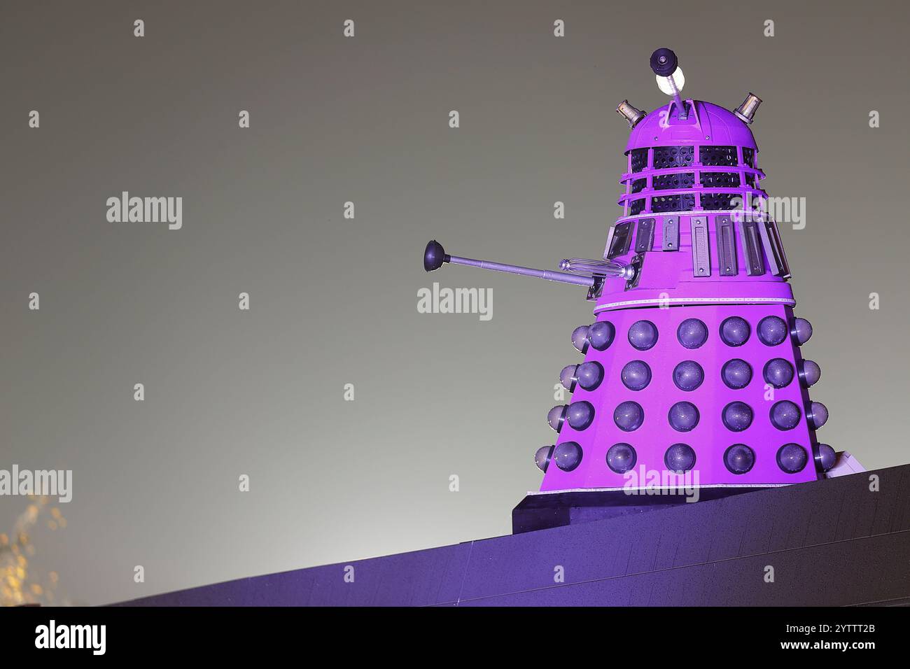 Dalek film prop replicas From the TV series Doctor Who on display at ...