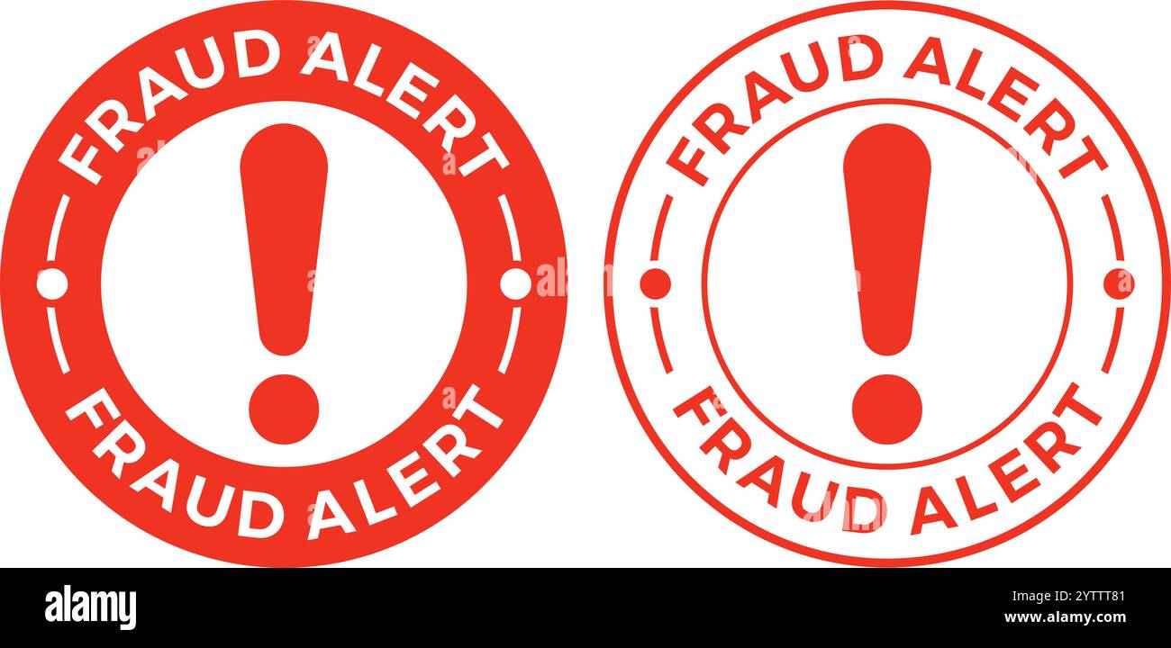 fraud alert sign on white background Stock Vector Image & Art - Alamy