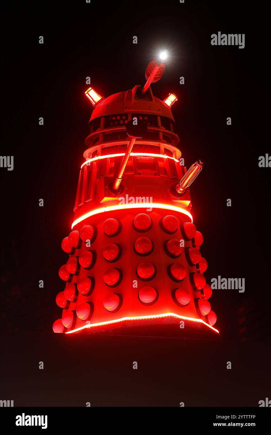 Dalek film prop replicas From the TV series Doctor Who on display at ...