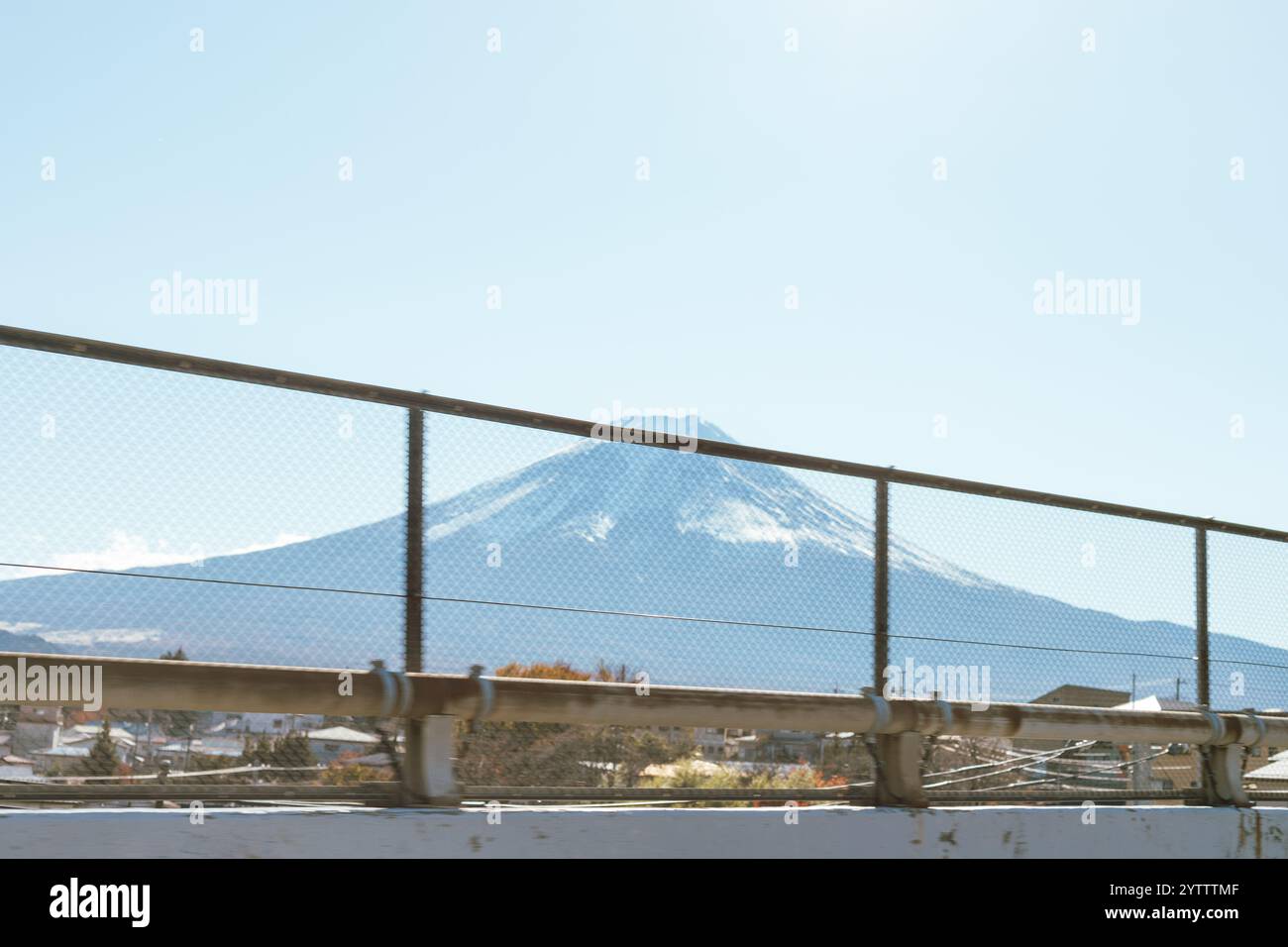 View from window car with Mount fuji in japan Stock Photo - Alamy