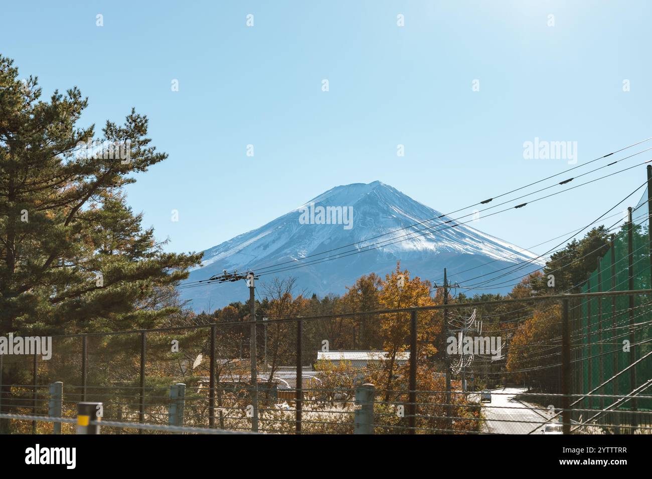 View from window car with Mount fuji in japan Stock Photo - Alamy