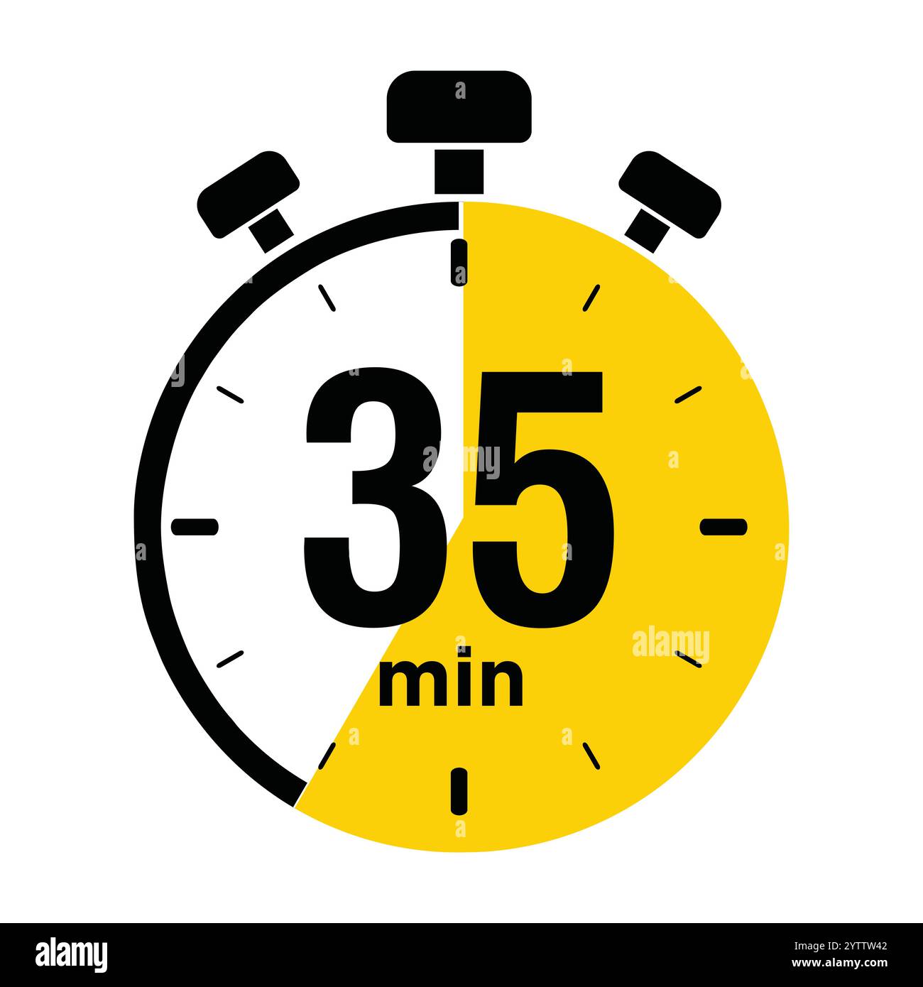 35 Minute Timer and Clock Icons – Stopwatch, Countdown, Chronometer ...