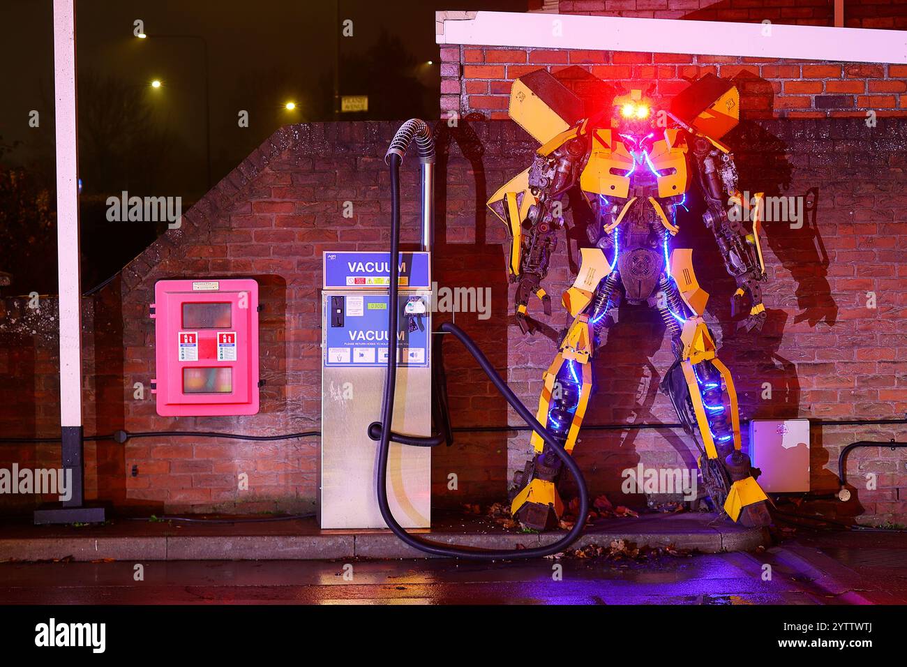 Replica Bumblebee Transformers exhibit at Inner Space Stations Service ...