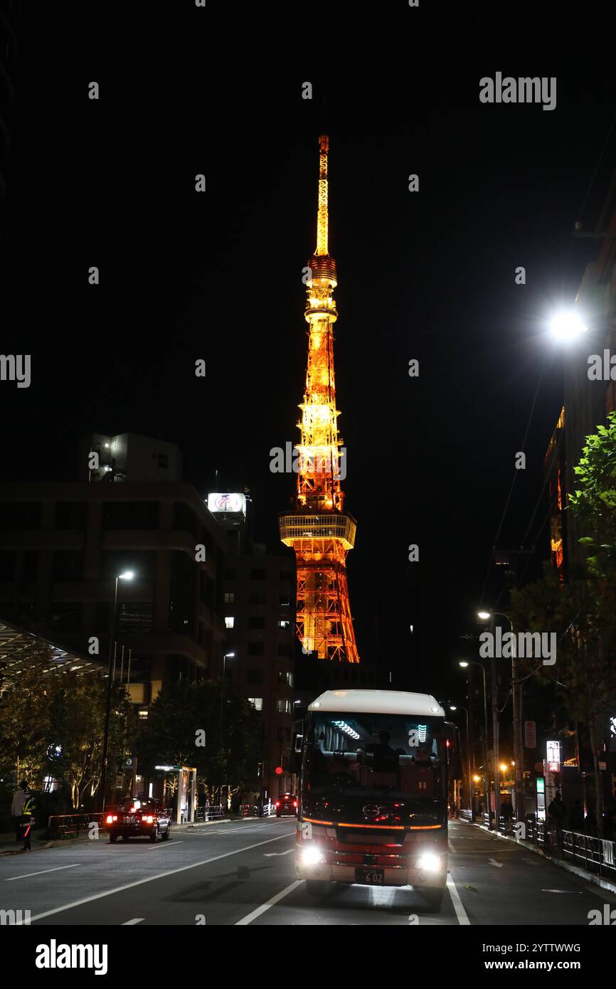 The Tokyo Tower lit up at night - Tokyo, Japan Stock Photo - Alamy The Tokyo Tower lit up at night - Tokyo, Japan Stock Photo - Alamy