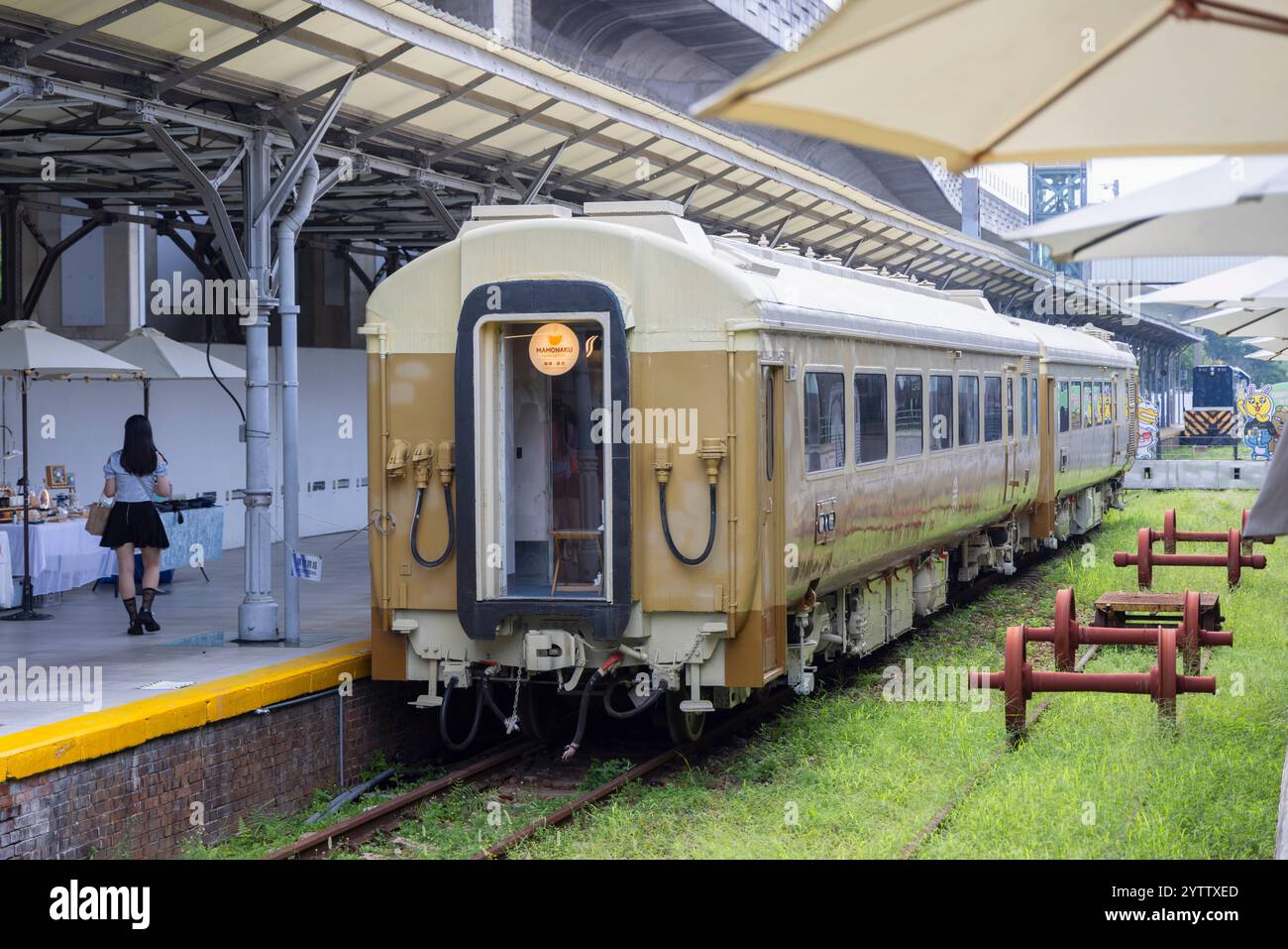 Old train at Taichung Station Railway Cultural Park, Taichung, Taiwan ...