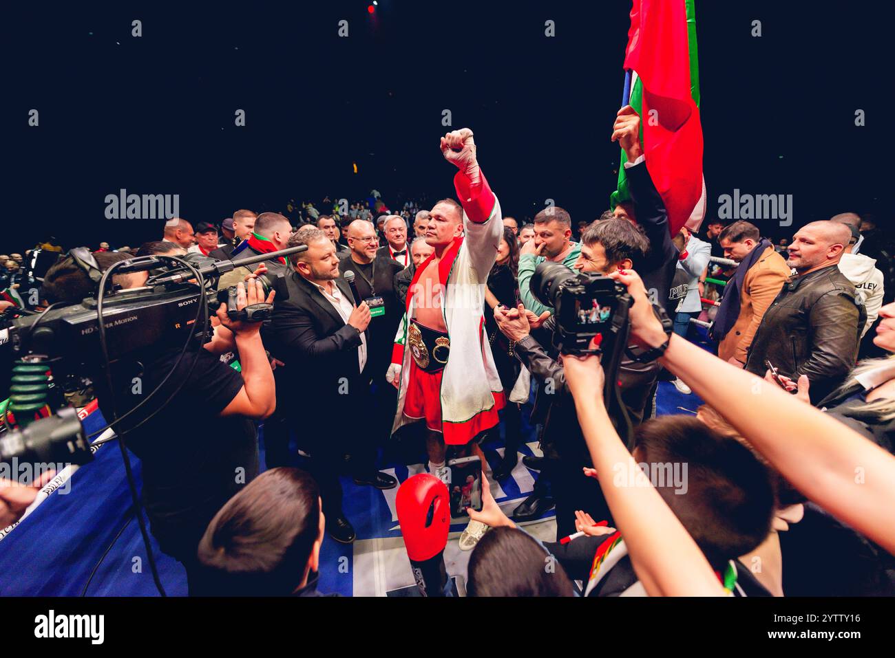 Sofia, Bulgaria. 08th Dec, 2024. Kubrat Pulev after the win Sofia ...