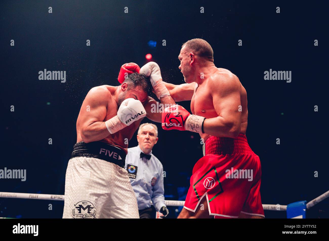 Sofia, Bulgaria. 08th Dec, 2024. Kubrat Pulev and Mahmoud Charr /Left ...