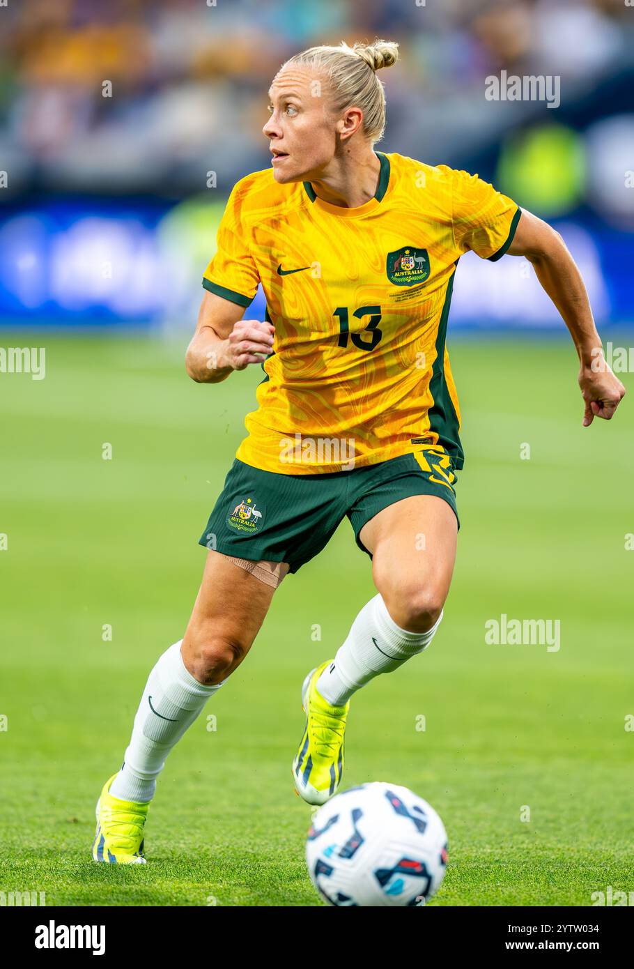 Australia's Tameka Yallop seen in action during the friendly game ...