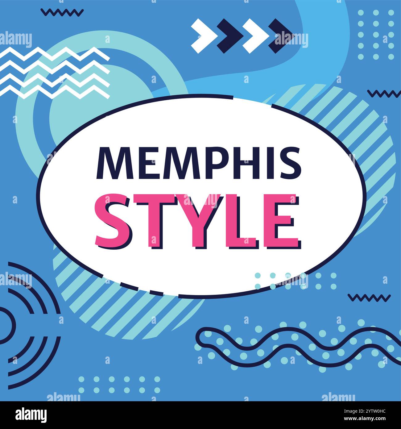 Memphis style background featuring geometric shapes, bold colors, and ...
