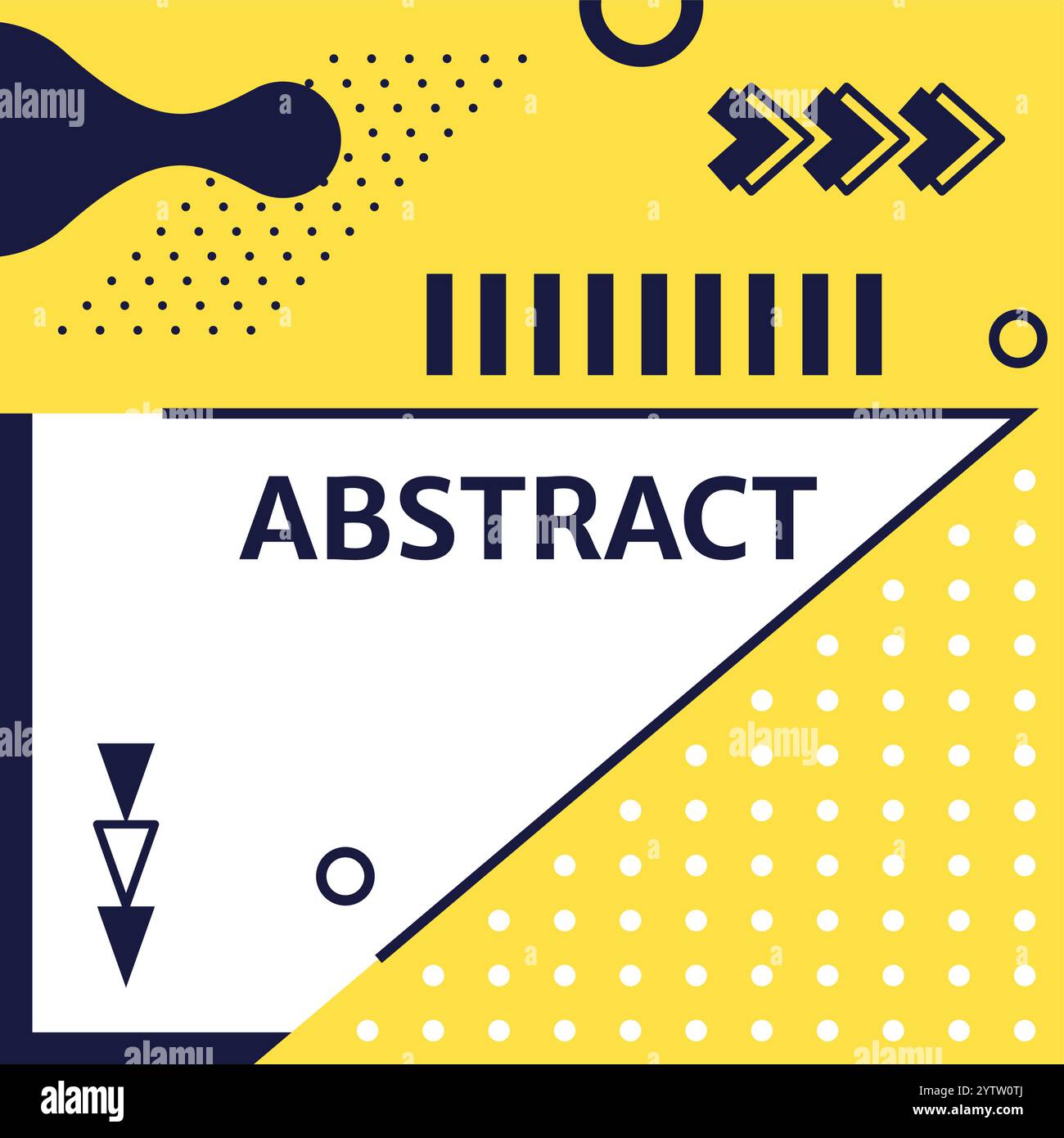 Modern abstract design featuring a vibrant yellow backdrop with ...