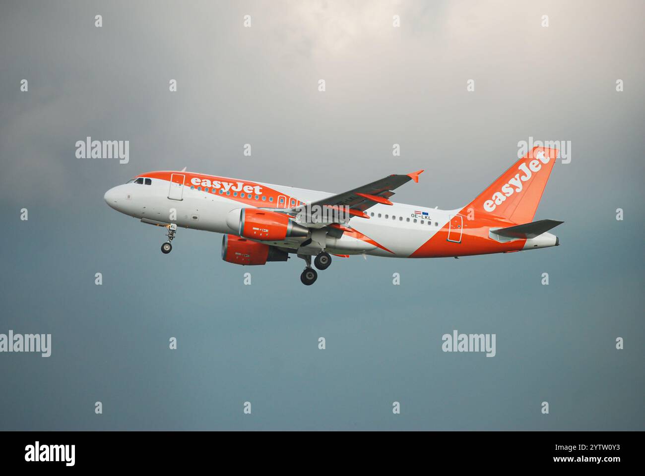 Stansted, England, UK - June 03 2018: easyJet Airbus A319 aircraft in ...
