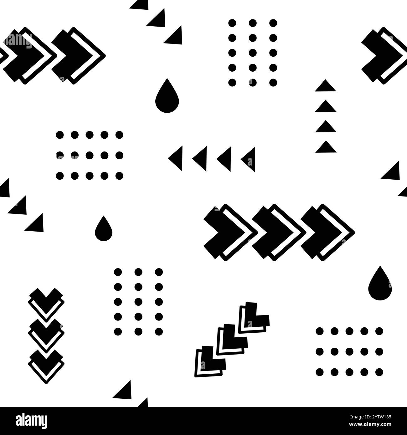 Seamless pattern showcasing dynamic arrows, triangles, and dotted ...