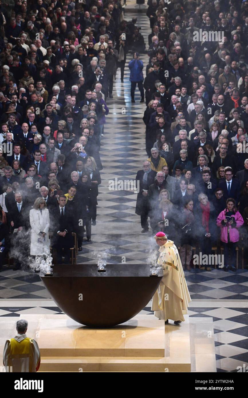 The Archbishop of Paris Laurent Ulrich during the first mass for the ...