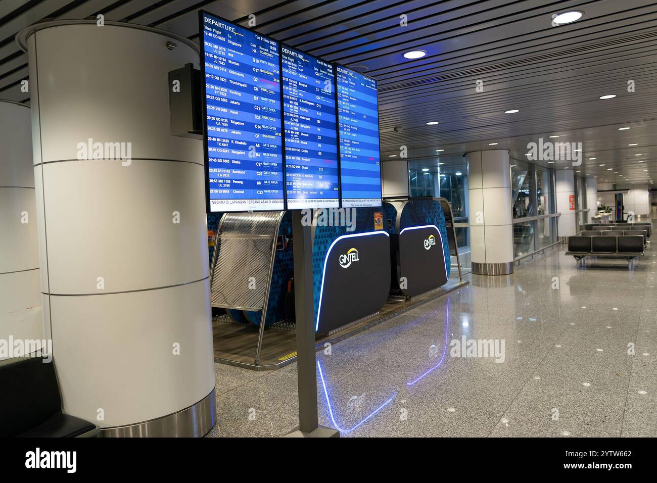 KUALA LUMPUR, MALAYSIA - NOVEMBER 21, 2023: FIDS as seen in KLIA ...