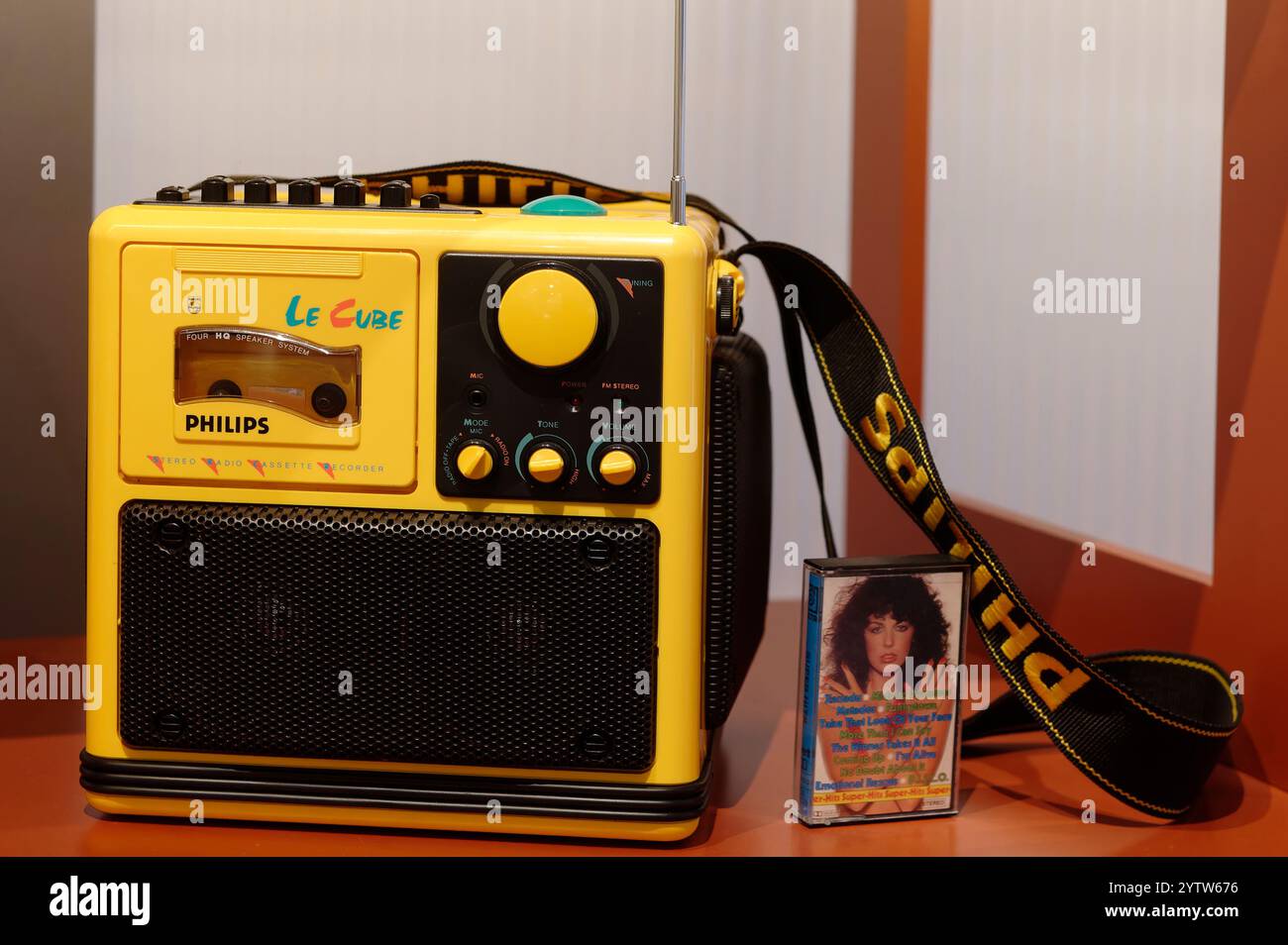 Technical Museum Vienna, Austria. Philips "Le Cube" stereo system, D 8080, radio and cassette ...