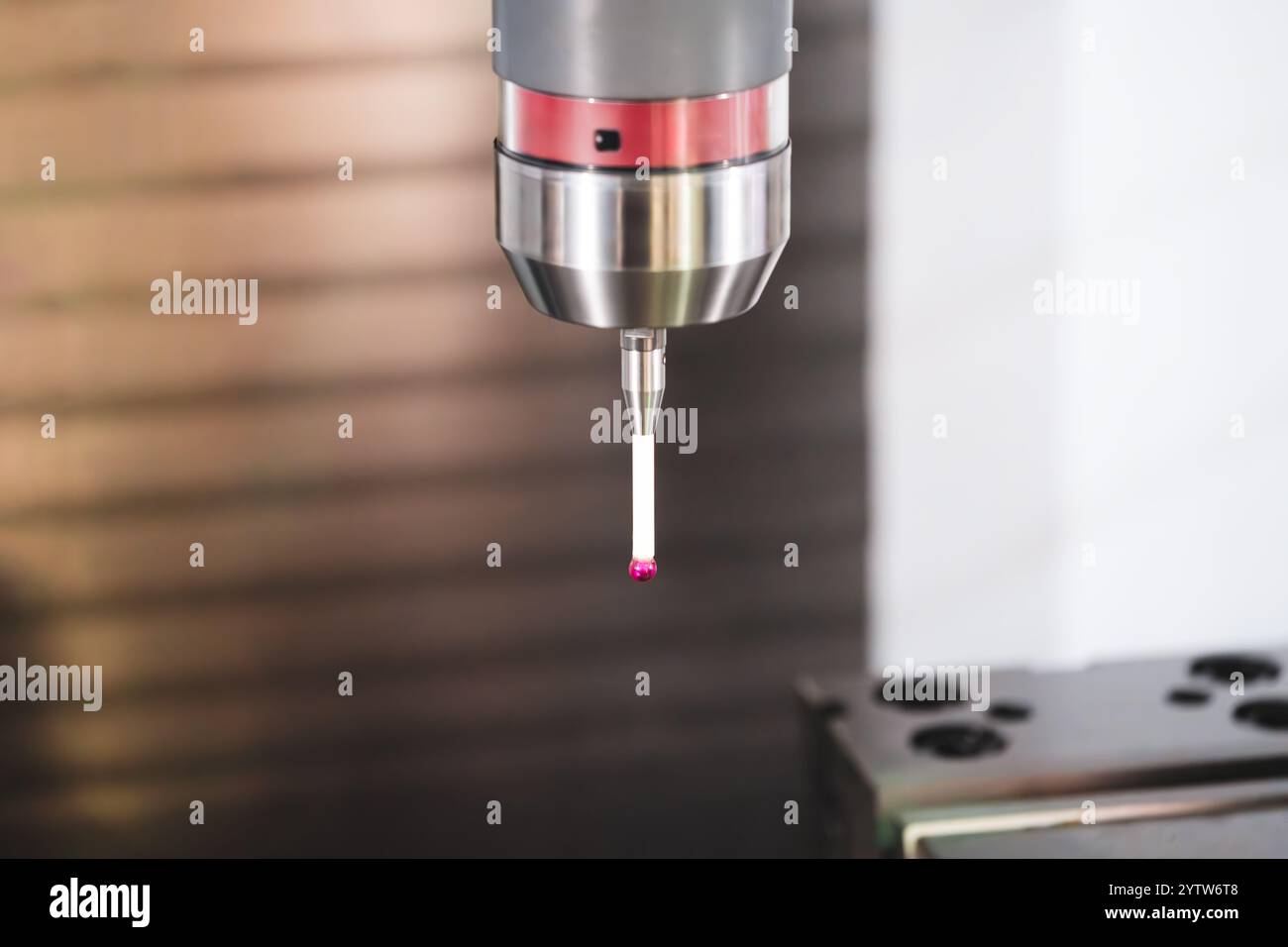 Quality control on milling CNC machine, coordinate measuring machine ...