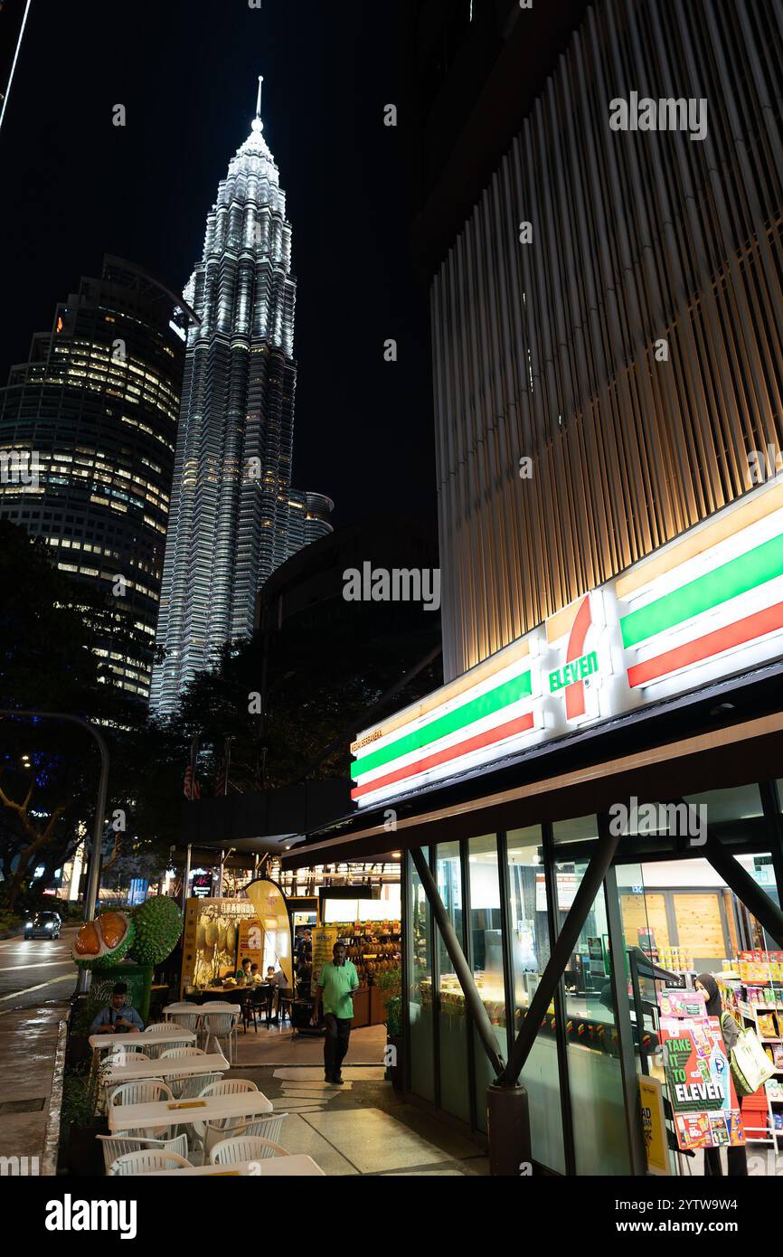 KUALA LUMPUR, MALAYSIA - NOVEMBER 08, 2023: 7-Eleven store with the ...